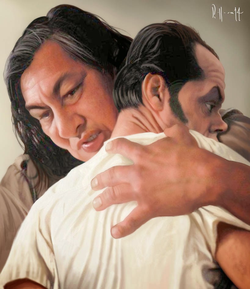 Caricatures & Illustrations: Randle McMurphy and "Chief" Bromden "One ...