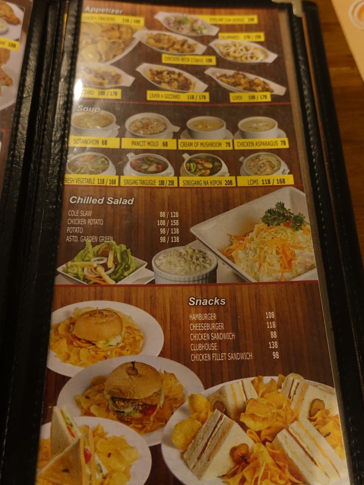 The Mediocre Wanderer: SUNBURST CHICKEN MENU