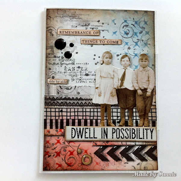 Red, White and Blue card with video tutorial ~ Made by Sannie