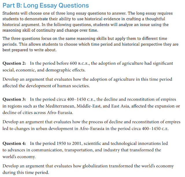World History Advanced Placement with Mr. Duez: LEQ