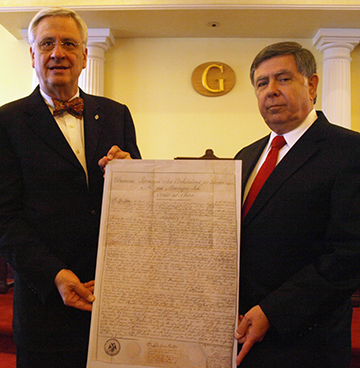 Historic Scottish Rite Masonic charter presented for the 200th ...