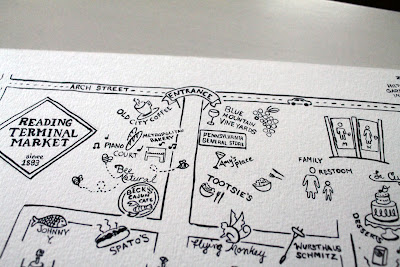 Taken by the Hand: Map Illustration: Reading Terminal Market