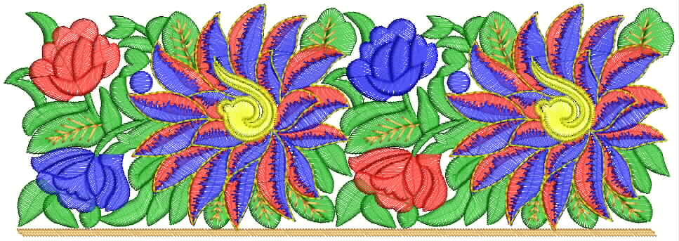 EmbDesignTube: Lining Lace Border Embroidery Designs