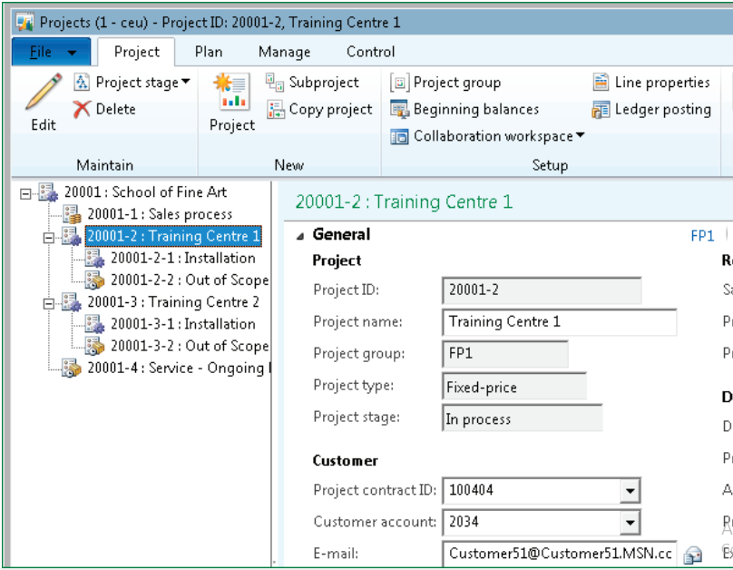 Microsoft Dynamics AX/365: Tree