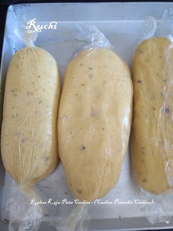 Ruchi: Eggless Kaju Pista Cookies –(Cashew Pistachio Cookies)