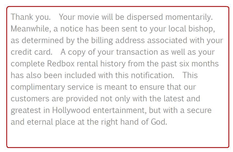 Of Dew and Donuts and Diatribes: Redbox: Utah Style