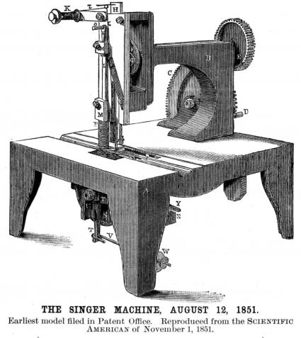 Elias Howe Sewing Machine 1844