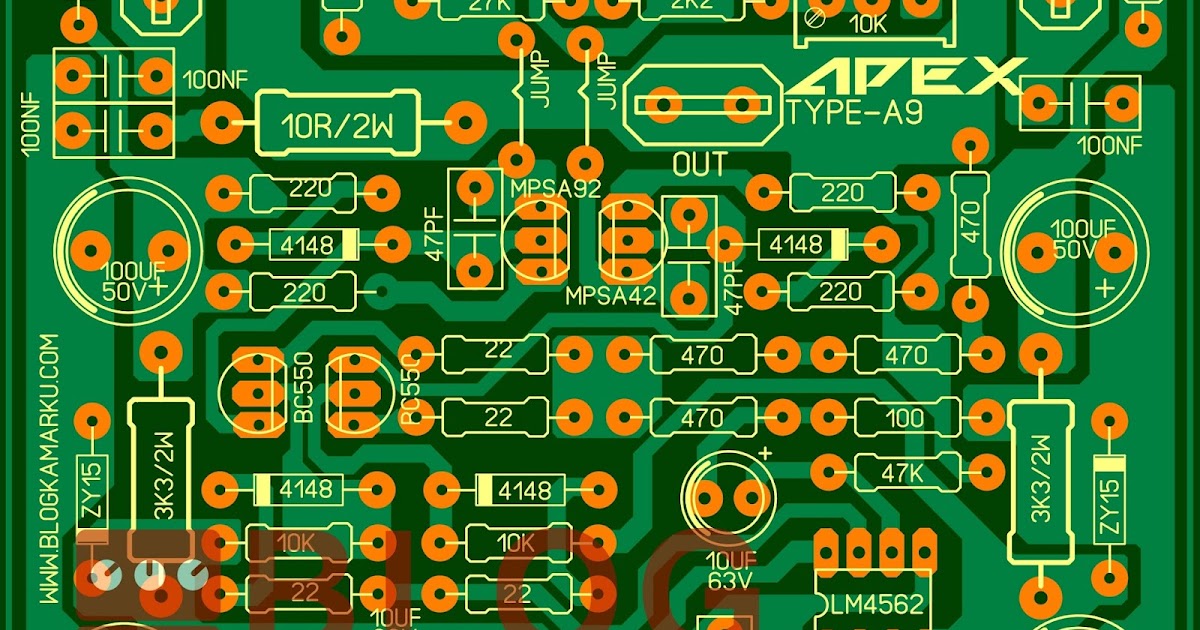 PCB Layout Power Amplifire APEX A9 - BLOGKAMARKU