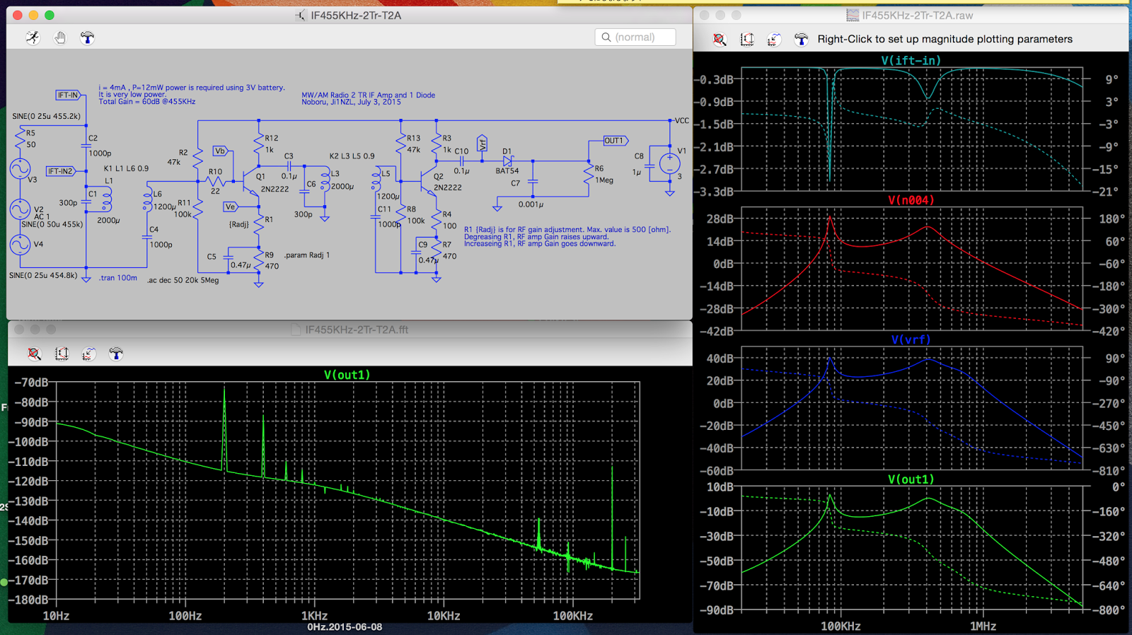 Designing Radios, Electronics. /実用的通信装置の設計: IF Amp(455KHz) 2 ...