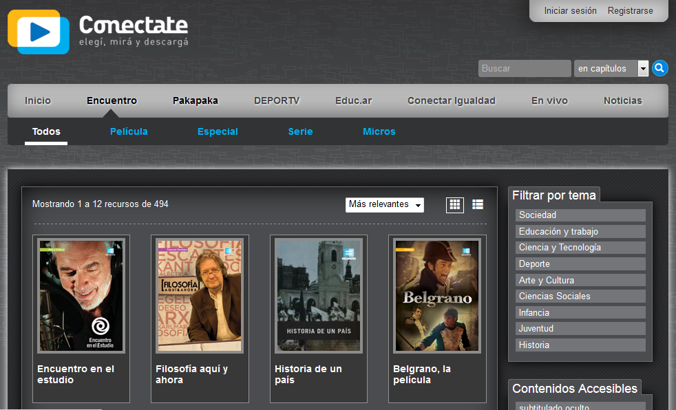 El sistema de medios de Argentina cuenta con un canal de televisión ...