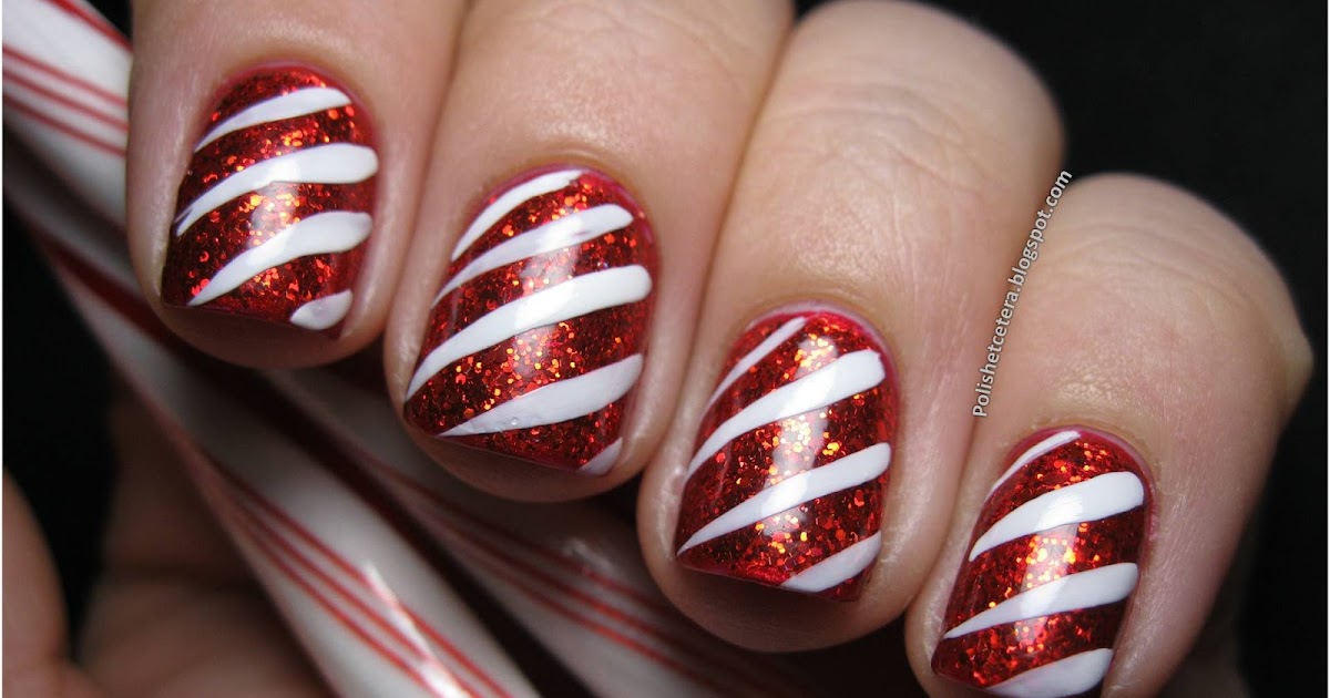 Candy Cane French Tips Toes