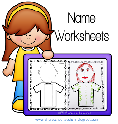 ESL/EFL Preschool Teachers: Name Worksheets for Preschool ELA