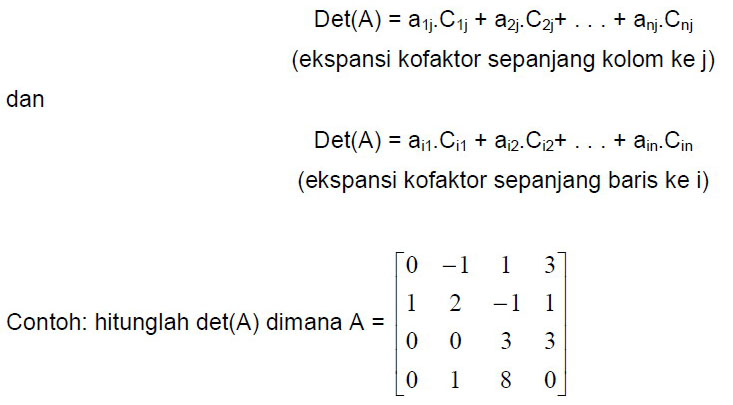 MINOR & KOFAKTOR MATRIKS ~ Mat Eko_Stat Eko & Metrik
