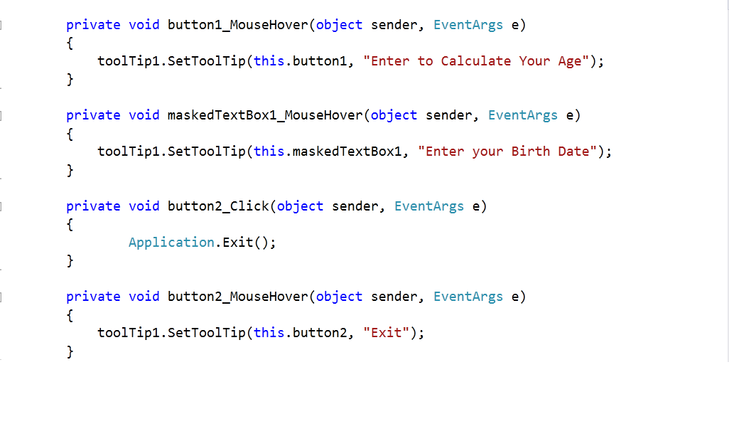 How to make a simple Age calculator in c# - Mesh Software