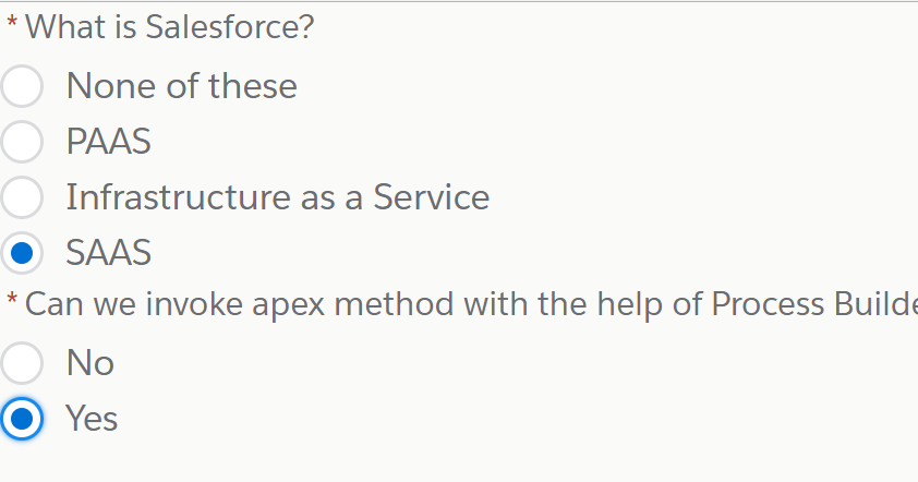 Exploring on Salesforce: Displaying lightning:radioGroup dynamically from SOQL query
