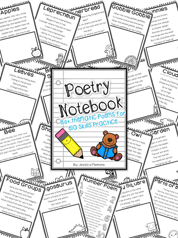 Using Poetry Notebooks to Practice ELA Skills - Mrs. Plemons' Kindergarten