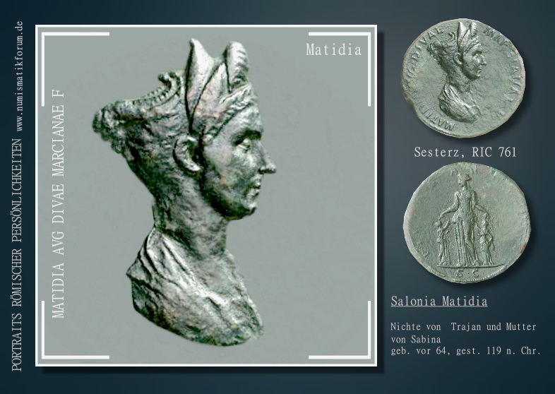 römische Kaiserportraits auf Münzen: Matidia