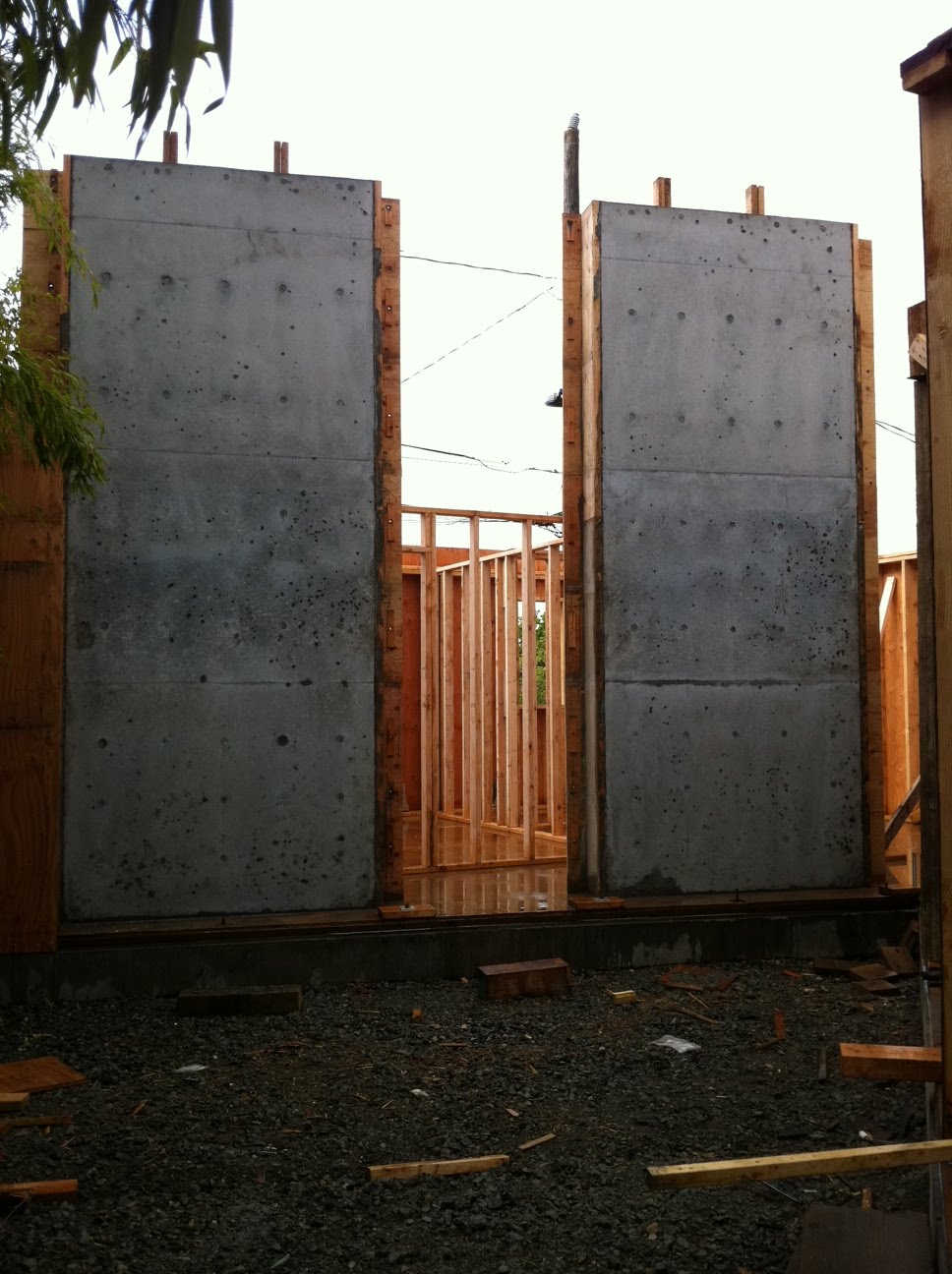 Seattle Passive Solar Home Remodel: Sun Facing Side of Trombe Walls ...