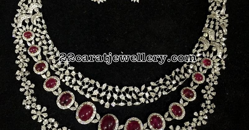 Three Rows Diamond Set - Jewellery Designs
