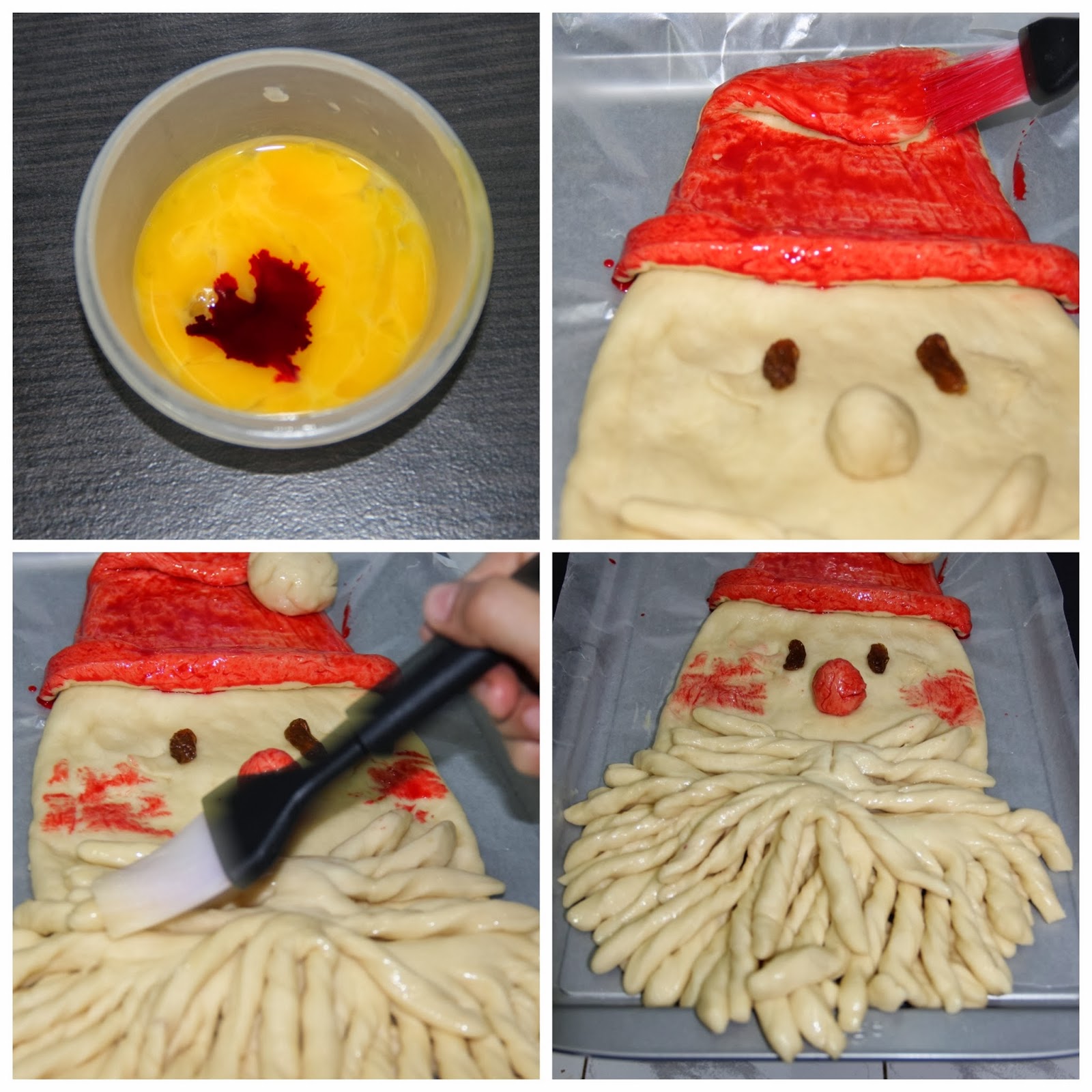 Santa Bread/ Golden Santa Bread/ Santa Claus Bread ~ Lincy's Cook Art