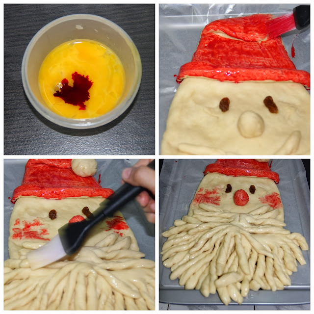 Santa Bread/ Golden Santa Bread/ Santa Claus Bread ~ Lincy's Cook Art