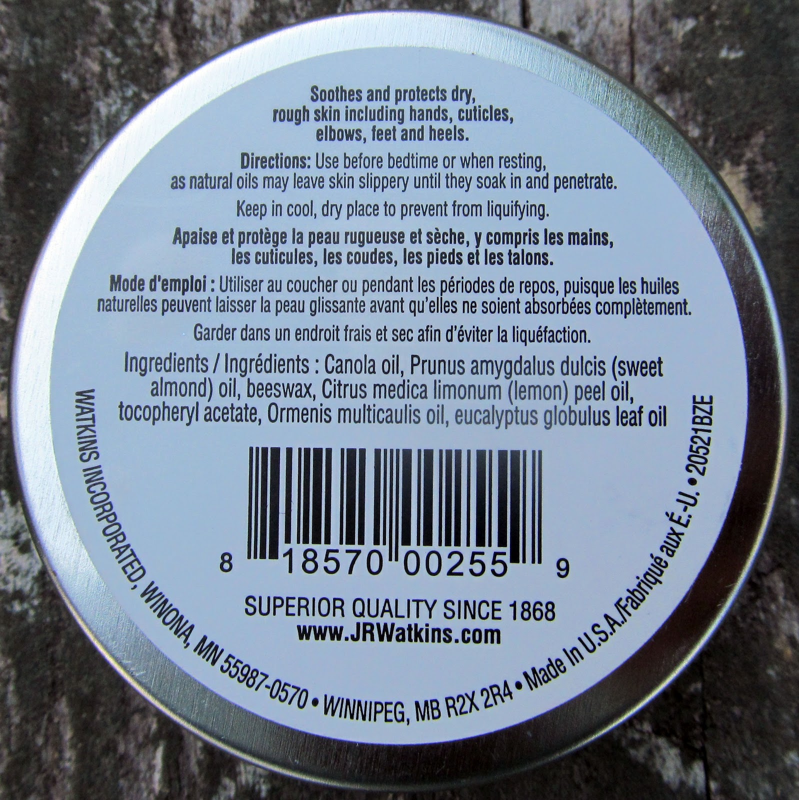 Bon Vivant Beauty: J.R. Watkins Lemon Hand & Cuticle Salve