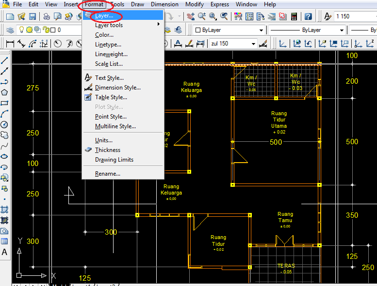 Bekerja Dengan Layer di AutoCAD