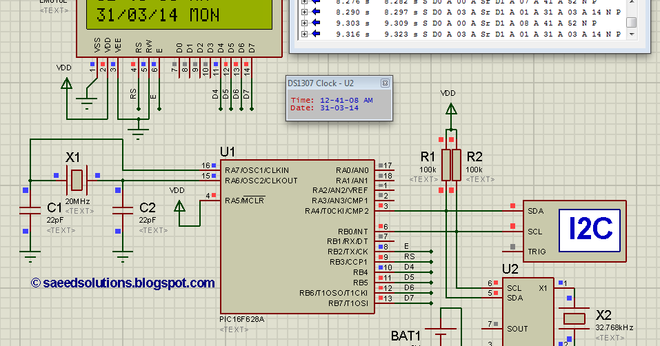 Saeed's Blog: Interfacing of PIC16F628A with DS1307 (RTC) code ...