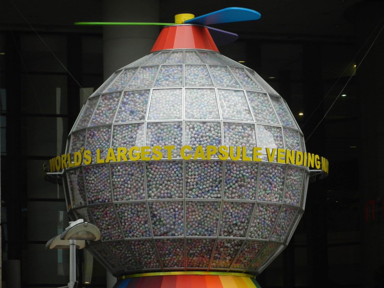 Once around the big blue marble: World's Largest Capsule Vending Machine