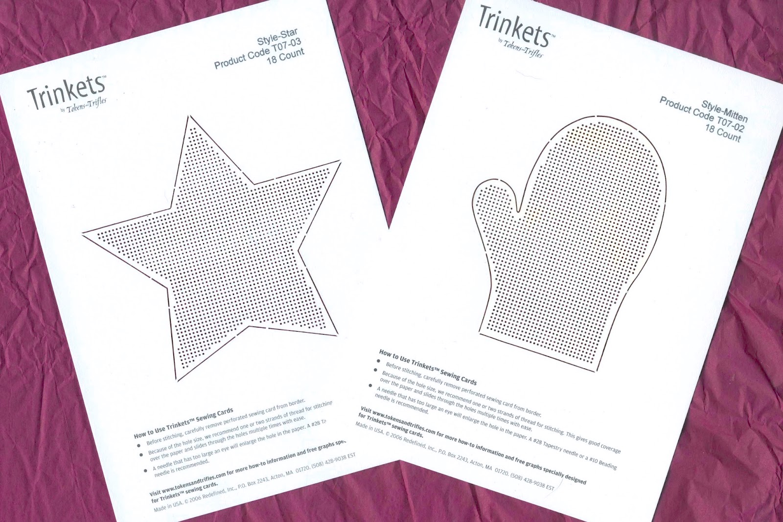 Kreinik Thread Blog: Update: Tokens and Trifles™ perforated paper