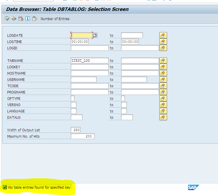 ABAPer Street: Logging of table data changes