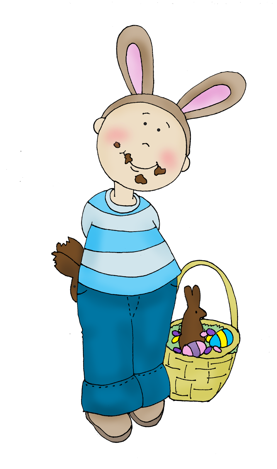 Free Dearie Dolls Digi Stamps: Easter Chocolate Boy