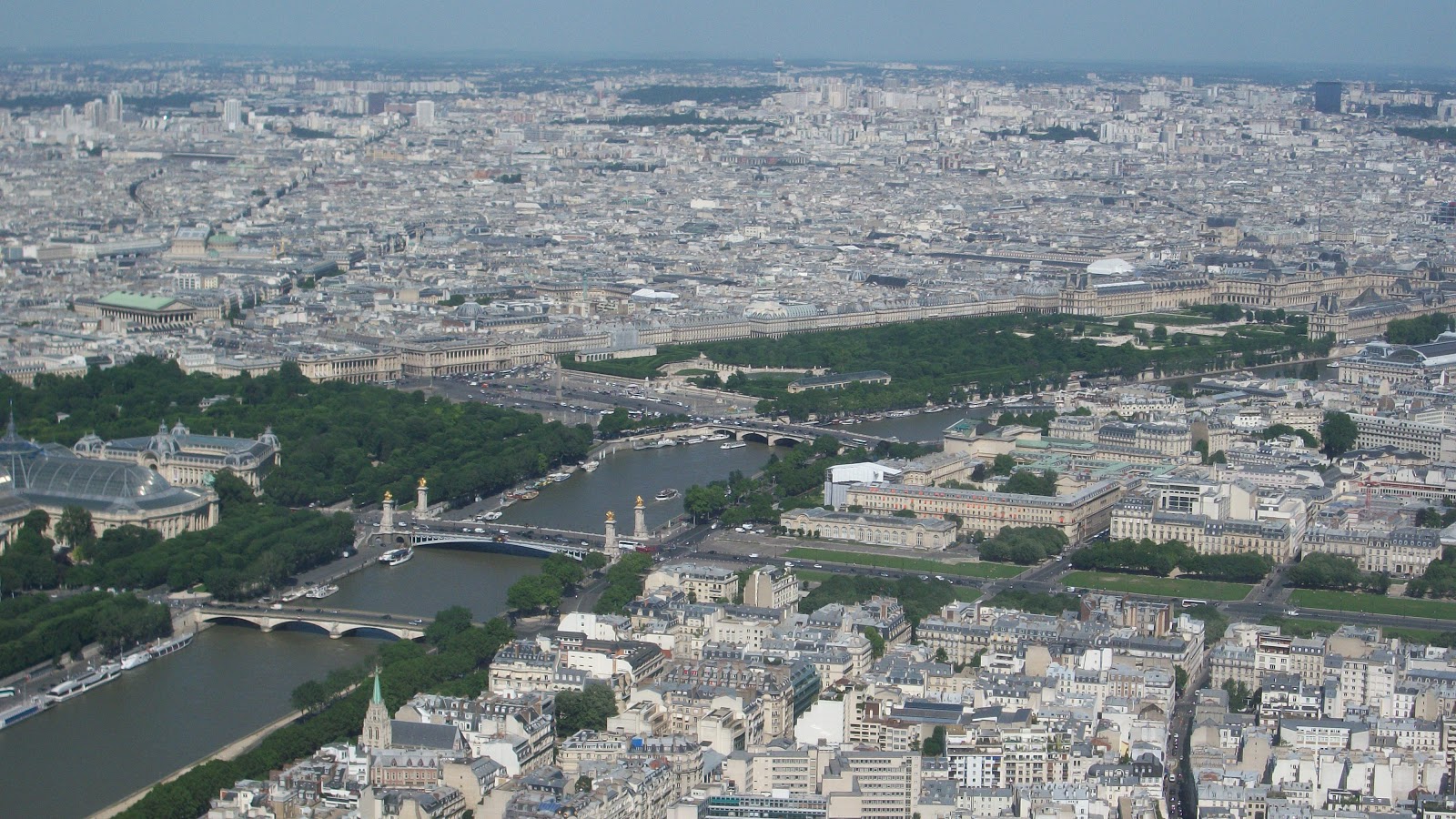 Pictures of Paris From The Top of Eiffel Tower.