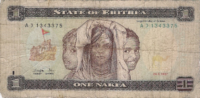 Numismatics is My Hobby: Currency - Eritrea - 1 Nakfa - Year 1997
