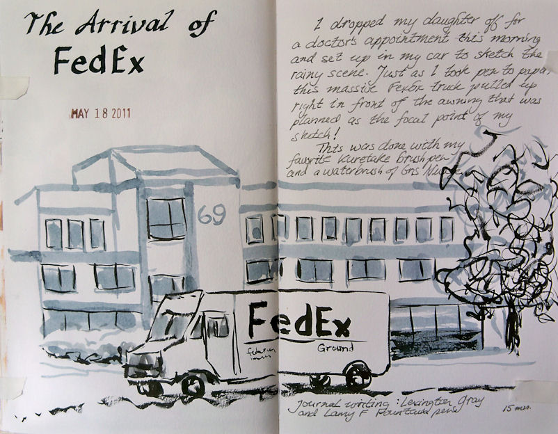 Hudson Valley Sketches - : The Arrival of FedEx