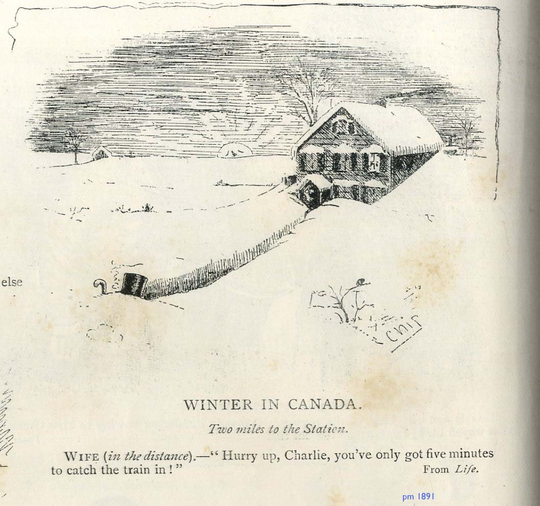 Cartoon Cliche Primer: Winter in Canada 1891