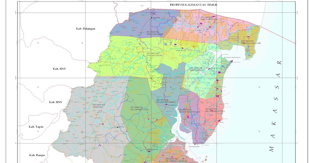 Peta Kabupaten Kotabaru