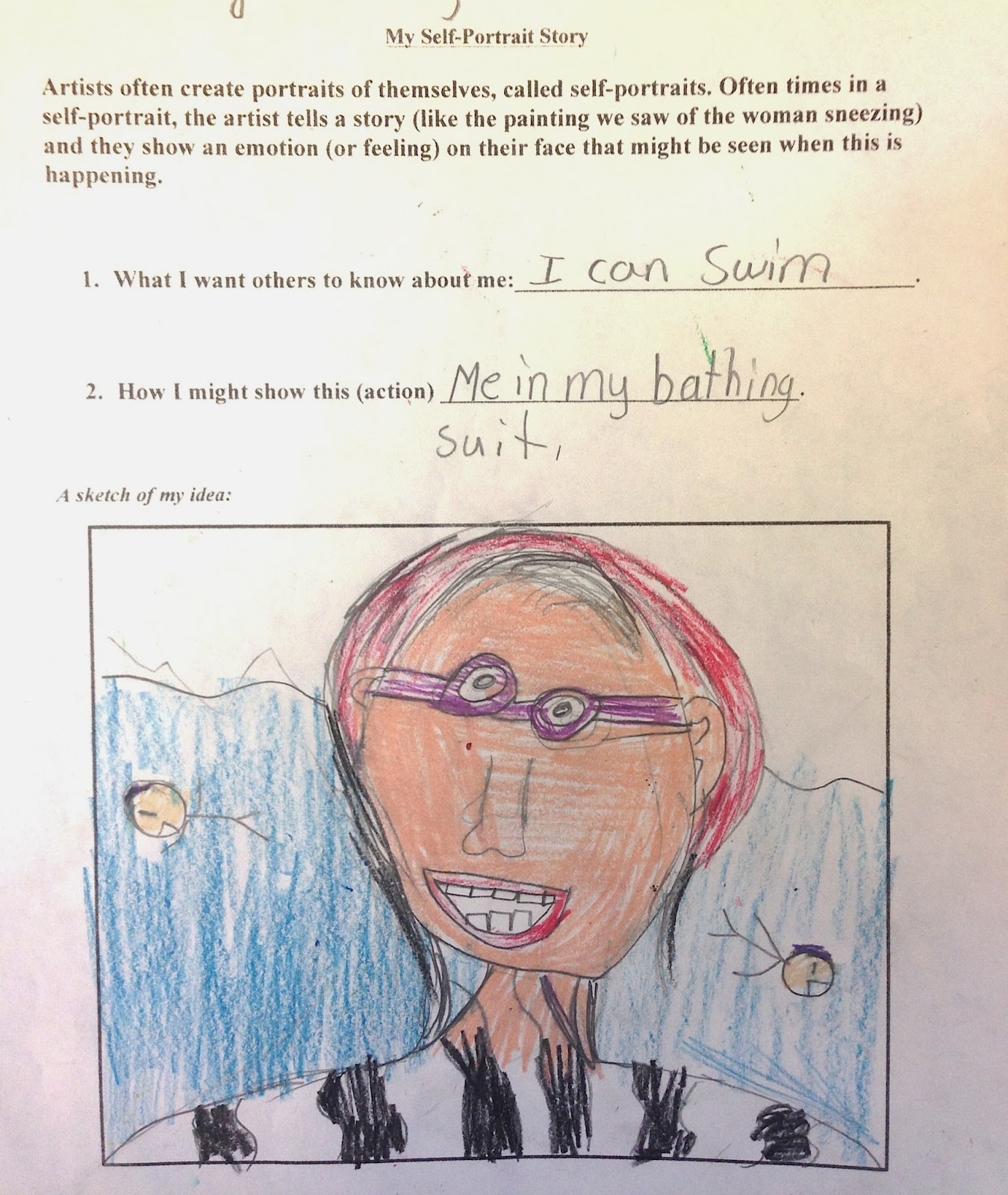 The Art Studio at PS 250: Grade 2 Narrative Self-Portraits