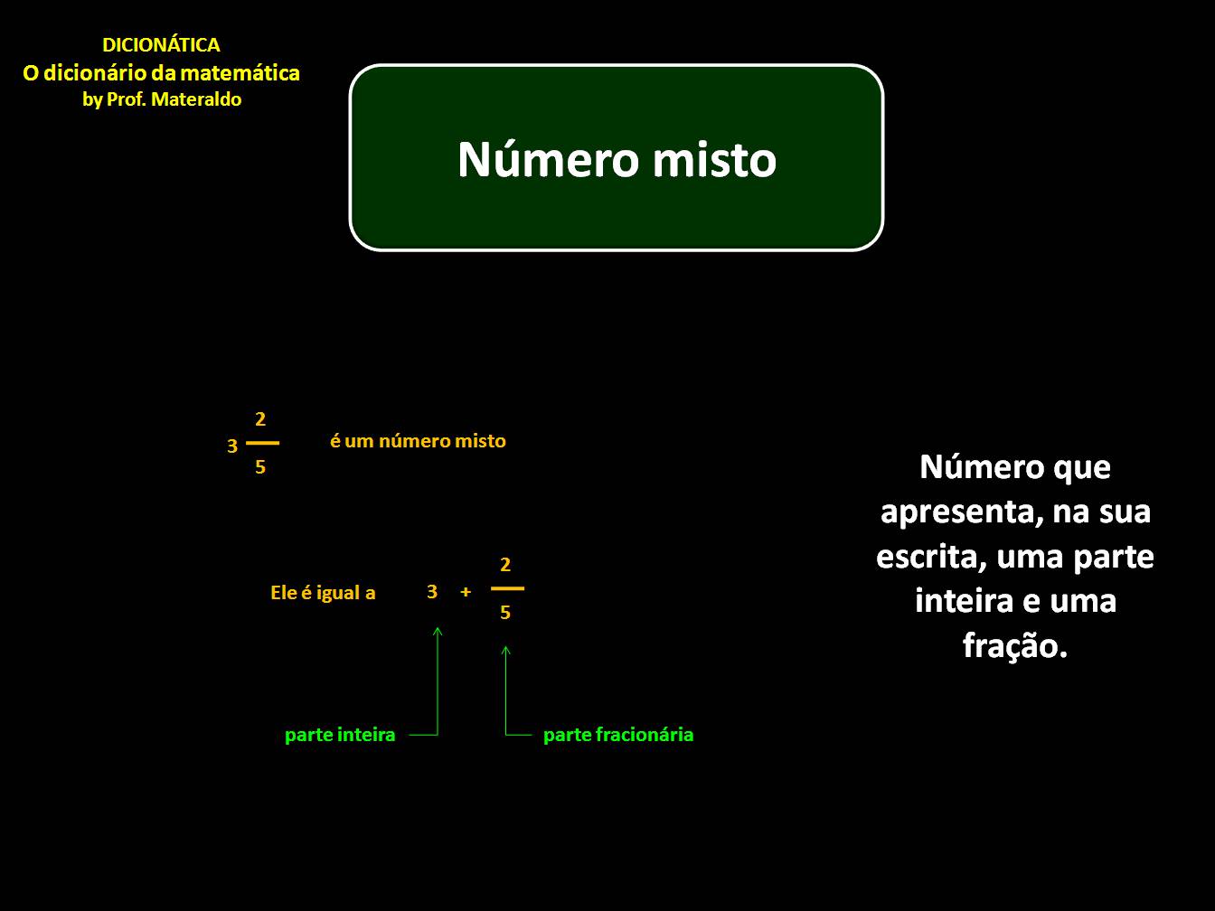 DICIONÁTICA - O dicionário da matemática: Número misto