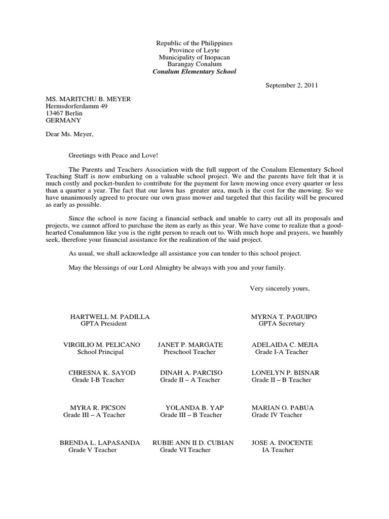 solicitation letter tagalog - philippin news collections