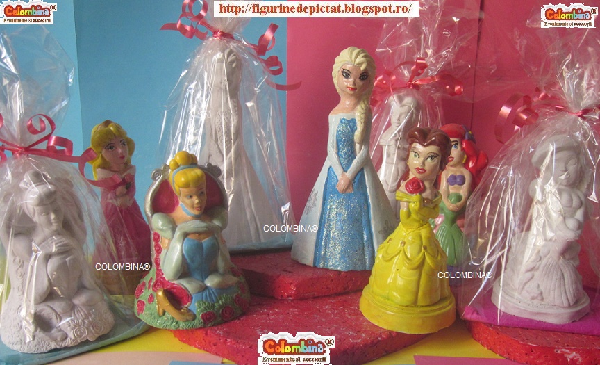 Figurine de Pictat: Set hobby creativ Elsa Frozen Printese de pictat