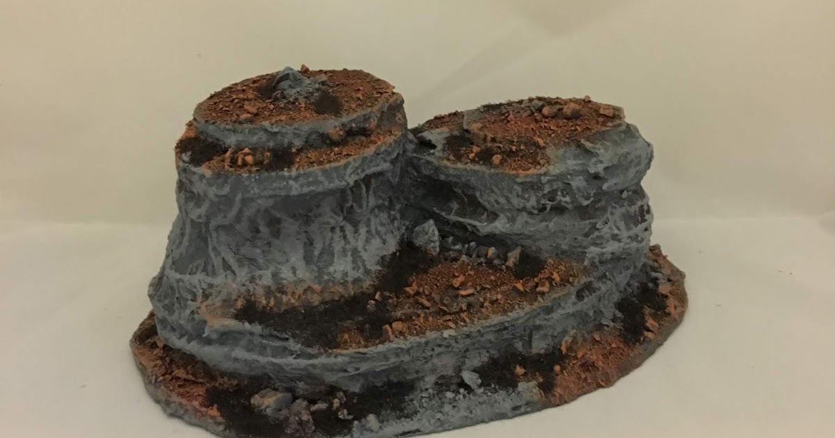 Sword of templar: Terrain Showcase - Simple cardboard rock & hills for ...