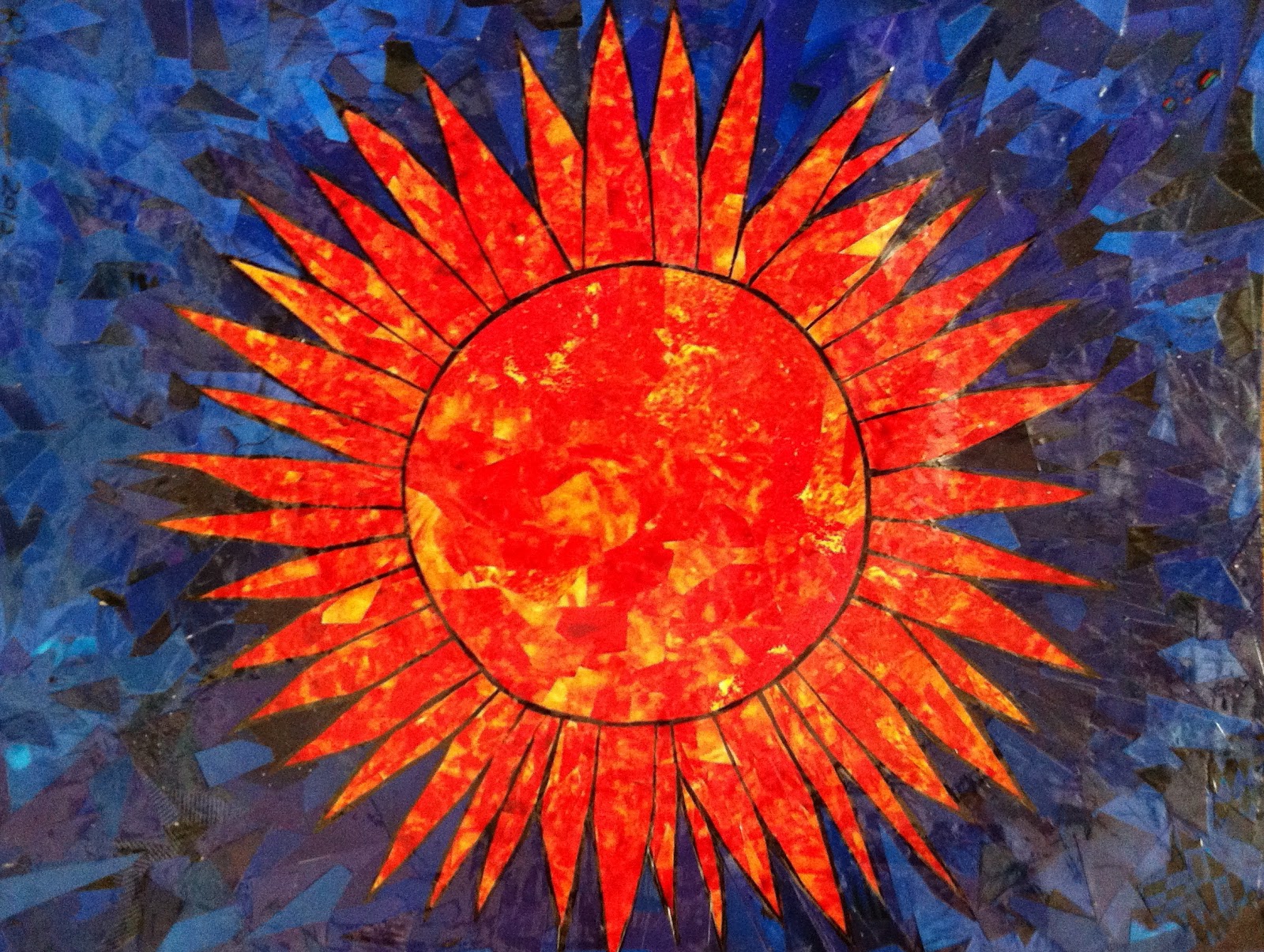 Rachel Freeman Collage Art: Sun Mandala