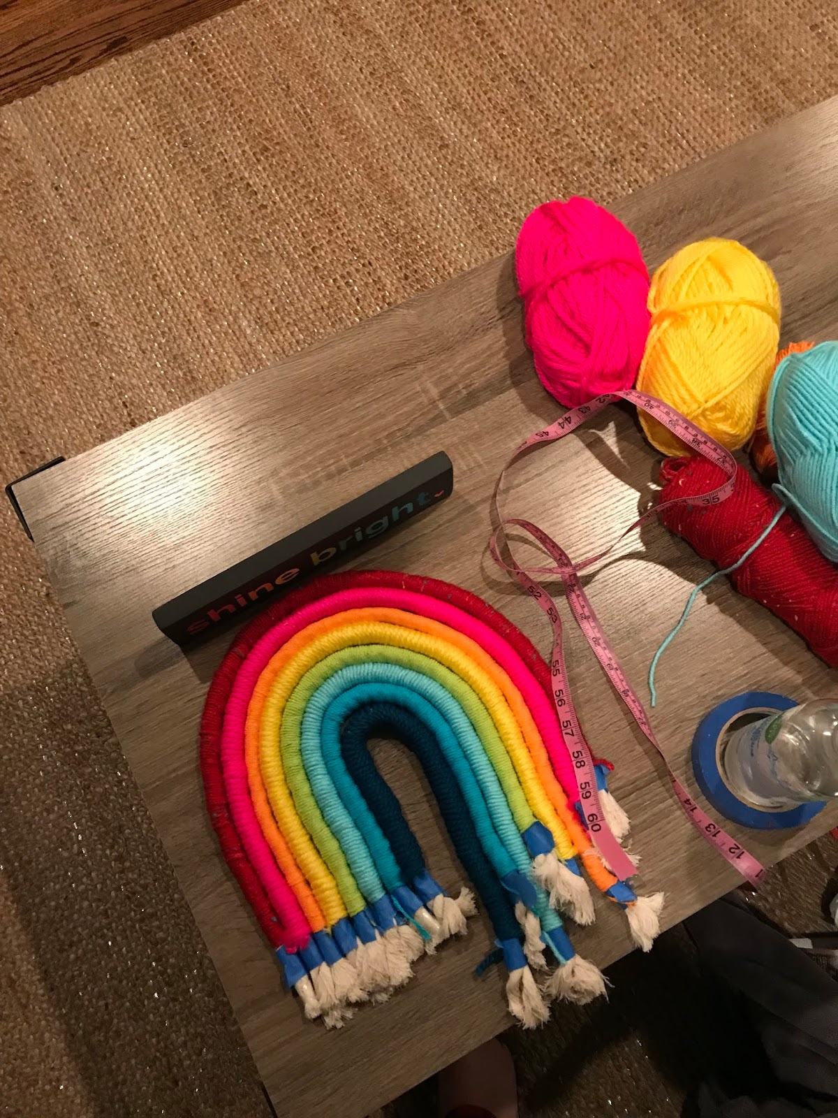 Lyndi's Projects: Yarn-Wrapped Rope Rainbow