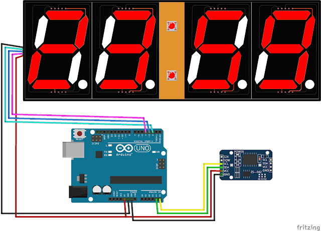 Jam 7 Segment 1,5 Inch Arduino + DS3231 - Dicky B_Mz