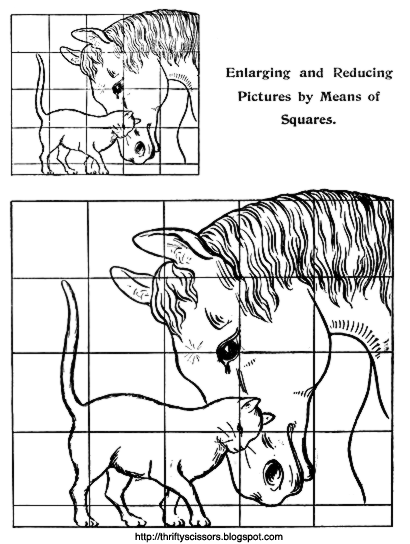 Practice drawing with the use of a grid... | Thrifty Scissors