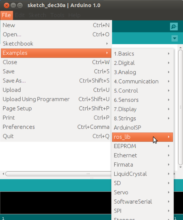 Obter ros_lib arduino