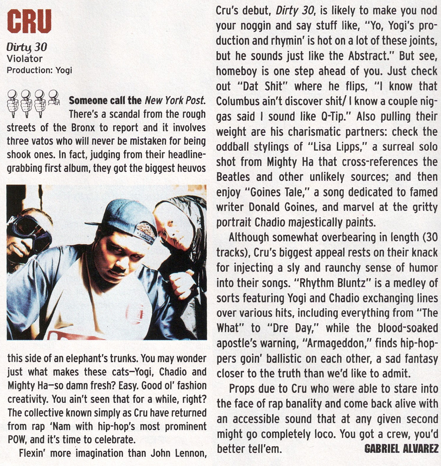 Hip-Hop Nostalgia: Cru "Da Dirty 30" (The Source, June 1997)