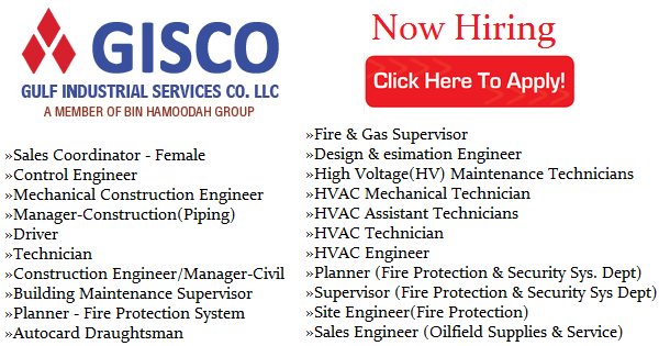 GISCO - Gulf Industrial Service Job Openings - JobVacanciez