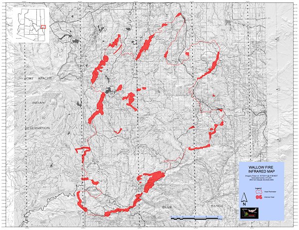 Community Calendar: Wallow Fire - Maps from IR at 0138 Hrs